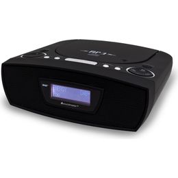 Soundmaster URD480SW DAB+/UKW Digitaluhrenradio mit CD/MP3/Resumée Funktion und USB, schwarz