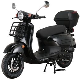 Alpha Motors Mofaroller Adria 50 ccm 25 km/h EURO 5 schwarz inkl. Topcase