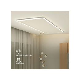 Heidenfeld Infrarot-Deckenheizung HF-HP500 mit Licht, 390-800Watt, 3-20m², Fernbedienung, LED-Rahmen (800 Watt, Warmweiß)