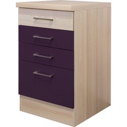 Flex-Well Schubkastenschrank Focus/Aubergine 50 cm