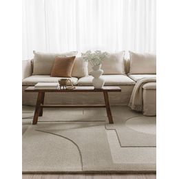 benuta Pure Wollteppich Logan Hellgrau 120x170 cm - Naturfaserteppich aus Wolle