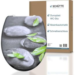 Schütte Schütte - Duroplast WC-Sitz stone, mit Absenkautomatik und Schnellverschluss, Toilettendeckel, Klodeckel mit Absenkautomatik - Motiv