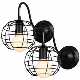 2Pcs Wandleuchte Persönlichkeit Industrie Retro Metall E27 Eisenkunst Wandlampe Bar Küche Dekorative Beleuchtung Lampe