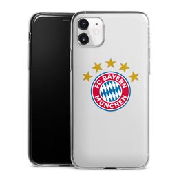 DeinDesign iPhone 11 Handy Slim Case Silikon Handyh&uuml;lle transparent H&uuml;lle extra d&uuml;nn Fc Bayern M&uuml;nchen Fcb Star Silikon Slim Case