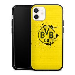 DeinDesign iPhone 12 mini Handy Silikon H&uuml;lle Case schwarz Handyh&uuml;lle Bvb Official Licensed Product Borussia Dortmund