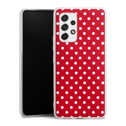 DeinDesign Galaxy A53 5G Handy Silikon H&uuml;lle Case transparent Handyh&uuml;lle Retro Polka Dots Points Silikon Case