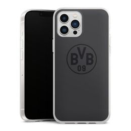 DeinDesign iPhone 13 Pro Max Handy Silikon H&uuml;lle Case transparent Handyh&uuml;lle Bvb Borussia Dortmund Logo Silikon Case