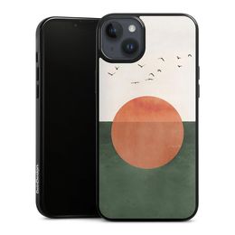 DeinDesign iPhone 14 Plus Handy Silikon H&uuml;lle Case schwarz Handyh&uuml;lle Sunshine Bird Sunset