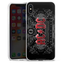 DeinDesign iPhone Xs Max Handy Silikon H&uuml;lle Case transparent Handyh&uuml;lle Merchandise Black Ice Acdc Silikon Case