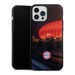 DeinDesign iPhone 13 Pro Max Handy Silikon H&uuml;lle Case schwarz Handyh&uuml;lle Fc Bayern M&uuml;nchen Stadium Fcb