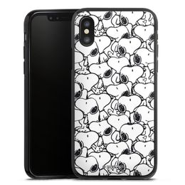 DeinDesign iPhone X Handy Silikon H&uuml;lle Case schwarz Handyh&uuml;lle Peanuts Snoopy Muster