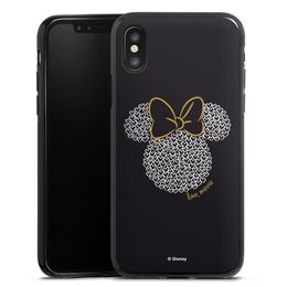 DeinDesign iPhone X Handy Silikon H&uuml;lle Case schwarz Handyh&uuml;lle Minnie Mouse Muster Disney