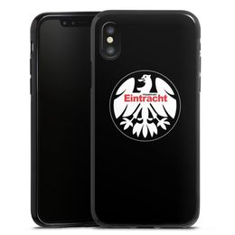 DeinDesign iPhone X Handy Silikon H&uuml;lle Case schwarz Handyh&uuml;lle Eintracht Frankfurt Sge Official Licensed Product