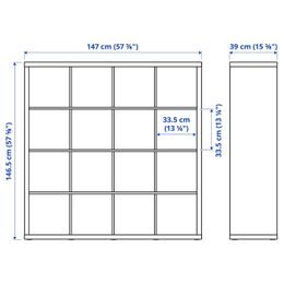 IKEA KALLAX Regal mit 4 Einsätzen