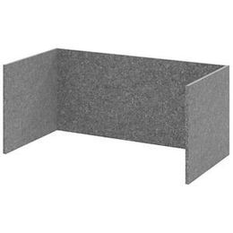 Hammerbacher FlexWall Akustikrückwand grau 74,8 x 37,3 x 32,8 cm