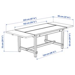 IKEA NORDVIKEN / BERGMUND Tisch und 4 Stühle