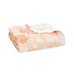 Aden & Anais Schmusedecke DREAM BLANKET SILKY SOFT – KOI POND (120x120) in peach