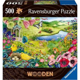 Ravensburger Puzzle Wooden, Wilder Garten, 500 Puzzleteile, Made in Europe; FSC® - schützt Wald - weltweit, bunt