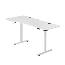 Juskys Höhenverstellbarer Schreibtisch Office Stand 160x75cm - elektrisch, Memory-Funktion - Weiß