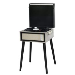 Denver VPL-150BT freistehender Retro Schallplattenspieler mit Bluetooth MP3, USB, Smartphonesteuerung