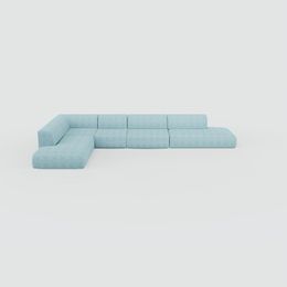MYCS Sofa Eisblau - Moderne Designer-Couch: Hochwertige Qualität, einzigartiges Design - 442 x 72 x 267 cm, Komplett anpassbar