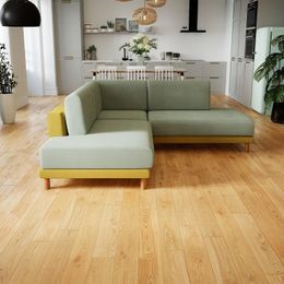 MYCS Sofa Minzgrün - Moderne Designer-Couch: Hochwertige Qualität, einzigartiges Design - 214 x 75 x 214 cm, Komplett anpassbar
