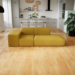 MYCS Sofa Senfgelb - Moderne Designer-Couch: Hochwertige Qualität, einzigartiges Design - 242 x 72 x 107 cm, Komplett anpassbar