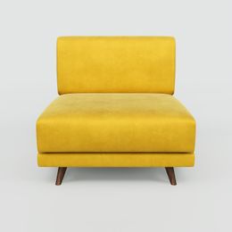 MYCS Sessel Samt Rapsgelb - Eleganter Sessel: Hochwertige Qualität, einzigartiges Design - 80 x 75 x 98 cm, Individuell konfigurierbar