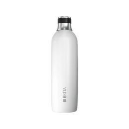Brita sodaTRIO Edelstahlflasche, groß/weiß Sprudlerflaschen