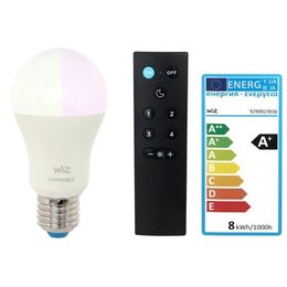 WiZ LED Energiespar Glühbirne White & Colour mit Fernbedienung WiFi 60W