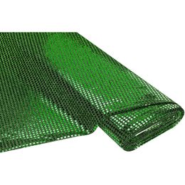buttinette Paillettenstoff "Gloss", grün/schwarz, 6 mm Ø, 135 cm breit