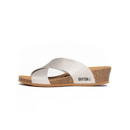 Bayton Pantolette 'Marta' Damen Gr&ouml;&szlig;e 42 silber