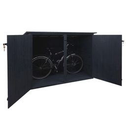 1er-Fahrradgarage MCW-H60, Fahrradbox Ger&auml;teschuppen Ger&auml;tehaus, MVG abschlie&szlig;bar 152x184x98cm ~ anthrazit