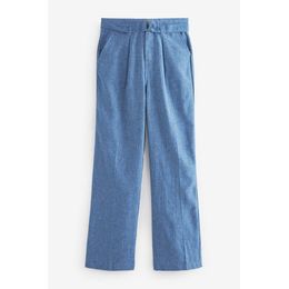 next Weite Jeans Hose aus Leinenmischung mit weitem Bein (1-tlg)