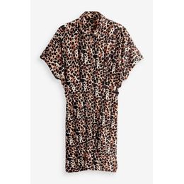 next Minikleid Kurzärmeliges Jersey-Hemdkleid in Minilänge (1-tlg)