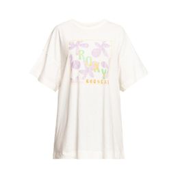 Roxy Oversize-Shirt »Sweet Flowers« weiß XXS XXS Stoff: Baumwoll-Hanf-Jersey-Stoff [170...