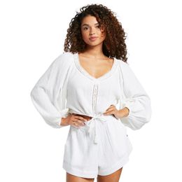 Roxy Blusenshirt &raquo;What A Vibe&laquo; wei&szlig; S S Material Doppeltes Baumwollgewebe