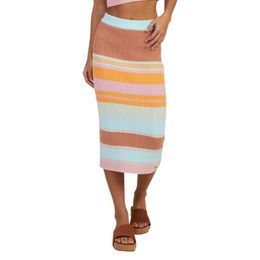 Roxy Strickrock »Playa Morning« Sunset Specturm Stripe L L Material: Garngefärbter Streifen-Rippstrick...