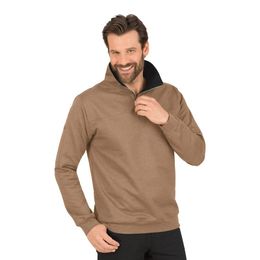 TRIGEMA Sweatshirt »Sweatshirt mit Reißverschluss« nougat-melange XL XL Sweat-Qualität