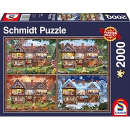 Schmidt Spiele Puzzle Jahreszeiten Haus, 2000 Puzzleteile, Made in Germany, bunt