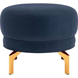 Sit & More sit&more Polsterhocker Orient 3 V, goldfarbene Metallfüße, blau
