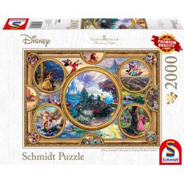 Schmidt Spiele Puzzle Disney, Collage, 2000 Puzzleteile, Made in Germany, bunt