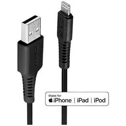 Lindy USB-Kabel USB 2.0 USB-A Stecker, Apple Lightning Stecker 3.00 m Schwarz 31322