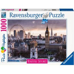 Ravensburger Puzzle Puzzle Highlights Beautiful Skylines - London, 1000 Puzzleteile, Made in Germany, FSC® - schützt Wald - weltweit, bunt