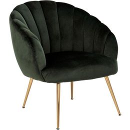 ebuy24 - Daniella Sessel Lounge-Sessel grün, messingfarben. - Grün