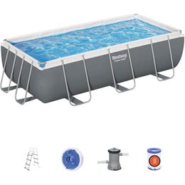 56441 Frame Pool mit Filterpumpe Leiter Swimmingpool Set 404x201x100cm - Bestway
