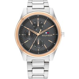 Multifunktionsuhr Tommy Hilfiger "CASUAL, 1710541" Armbanduhren rosegold (silberfarben) Herren Quarzuhren