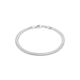 Armband Kuzzoi "Flach Elegant Schlangenkette Fischgräte 925 Silber" Armbänder Gr. 21 cm, ohne Stein, Silber 925 (Sterlingsilber), silberfarben (silber) Herren Silberarmband Armbänder Silber