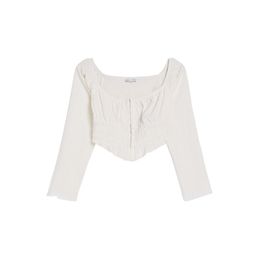 Bershka Blouse female Beige size S