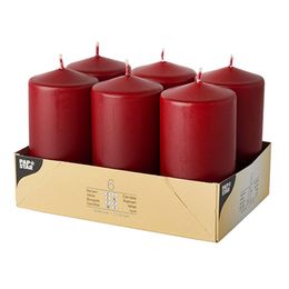 Starpak Stumpenkerze 24 Stück Stumpenkerzen bordeaux Ø 60 mm · 115 mm